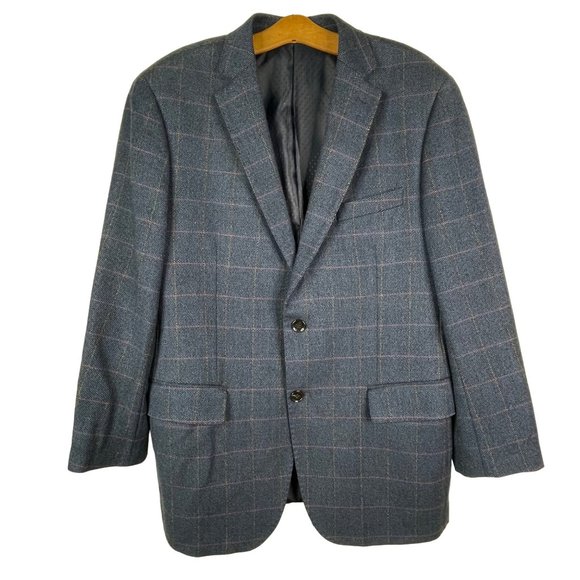 Mantoni | Suits & Blazers | Mantoni Super 4 Wool Windowpane Plaid ...